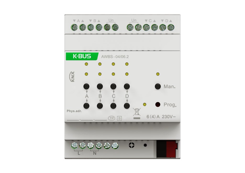 KNX GVS Shutter Actuator 4-Fold - KNX Panama Shop